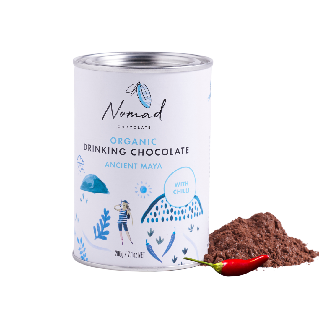 Organic Drinking Chocolate with Chilli | Nomad Chocolate